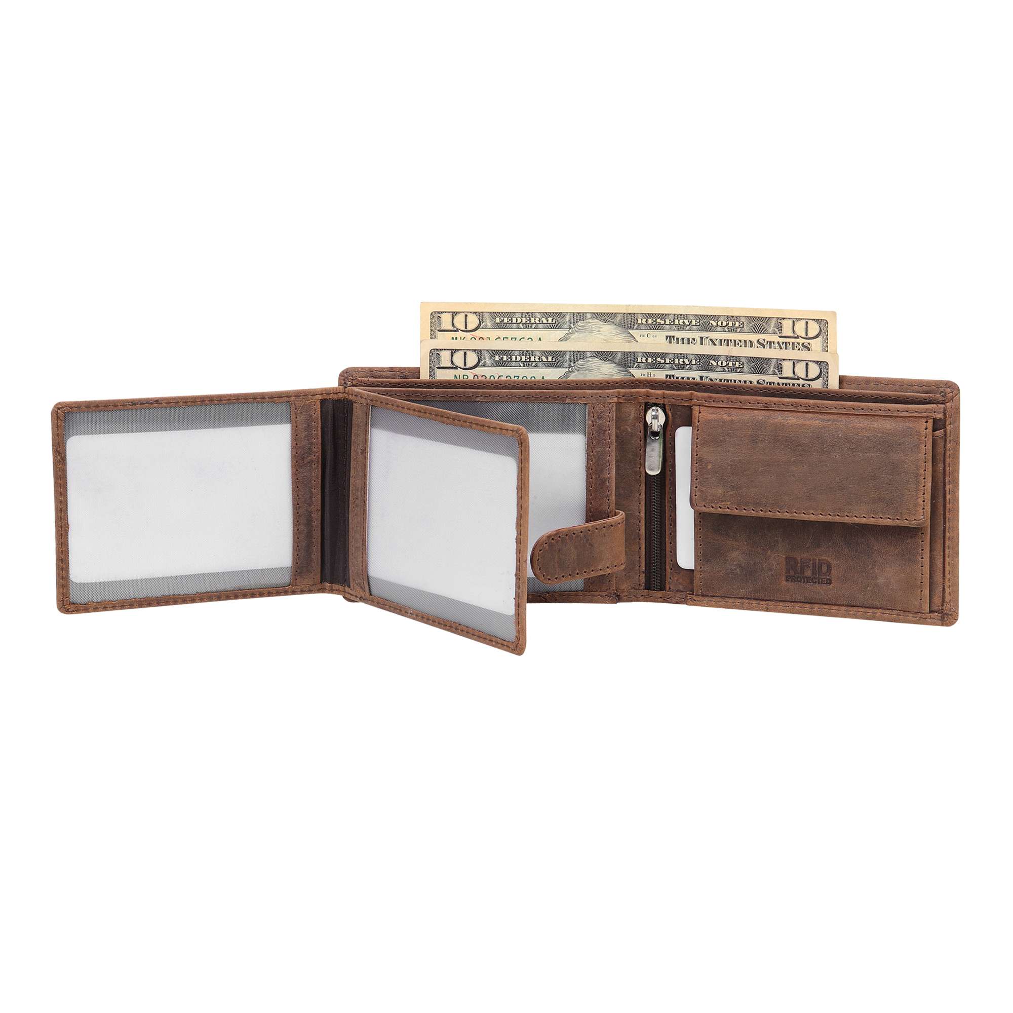 Apollo Bifold Full Grain Leather Wallet - TANSTITCH